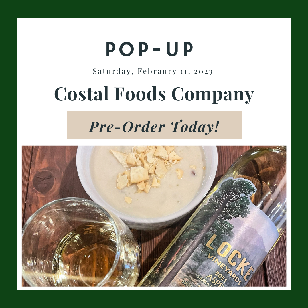 2/11/23 Pop Up Shop: Clam Chowder – The Barn at Locke Vineyards