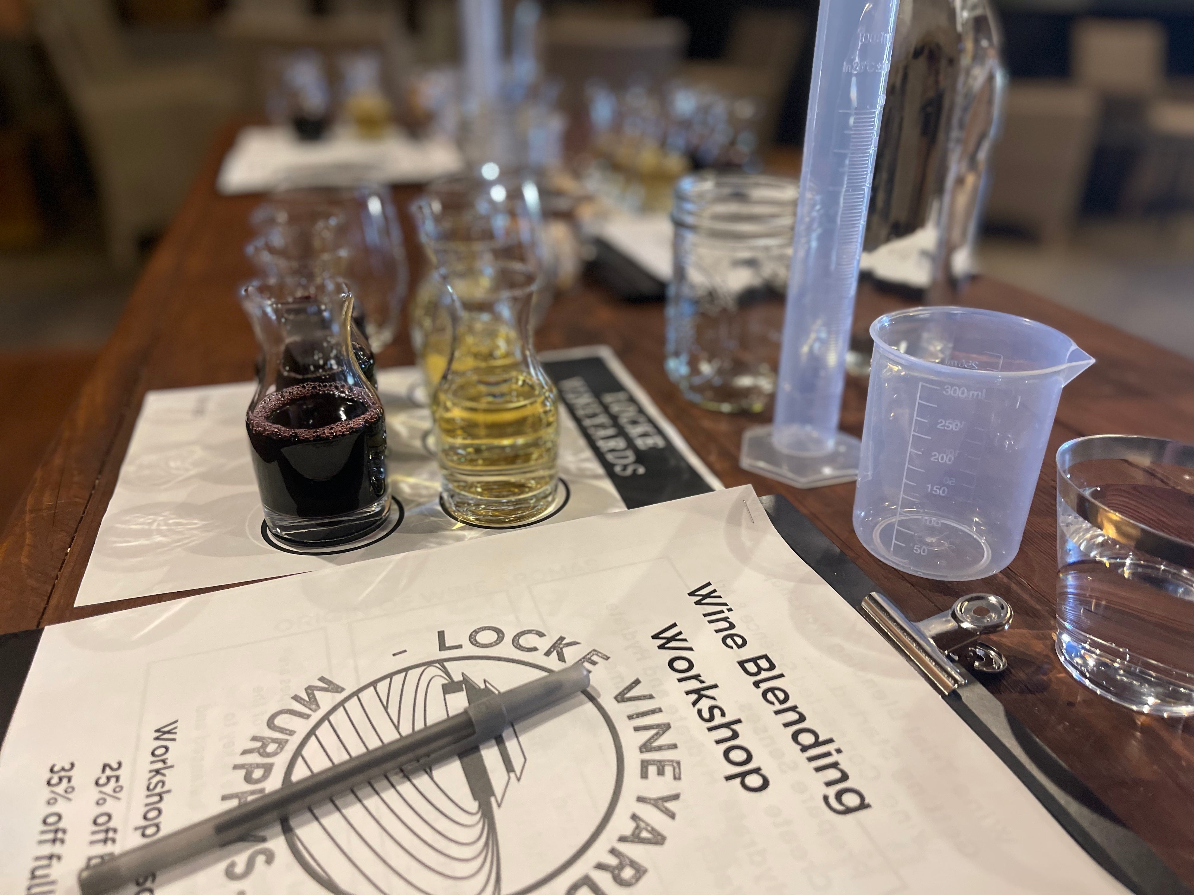 Wine Blending Workshop – The Barn at Locke Vineyards